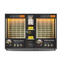 China Large Capacity 2 Cabinets Hot Food Vending Machine with Microwave Heating and Smart Touch Screen for sale