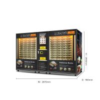 China Large Capacity 2 Cabinets Hot Food Vending Machine with Microwave Heating and Smart Touch Screen for sale