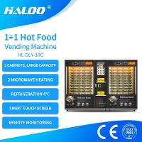 China Large Capacity 2 Cabinets Hot Food Vending Machine with Microwave Heating and Smart Touch Screen for sale