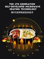 China OEM ODM Microwave Hot Food Vending Machine with 49 inch big touch screen for advertisement for sale