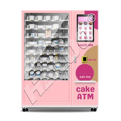 China Haloo Vending Machine Manufacturer 21.5 Inches Advertisement Smart Touch Screen  Cake Vending Machine for sale