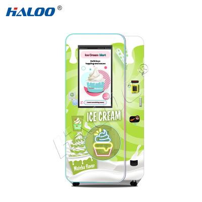 China Haloo Vending Machine Manufacturer 32 Inches Advertisement Smart Touch Screen  Ice cream Vending Machine for sale