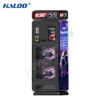 China Haloo Vending Machine Maquina Para Limpiar Casco Deodorize Helmet Cleaning Vendo Machine Low Moq Custom 15.6 inches screen Helmet Cleaning Machines for sale