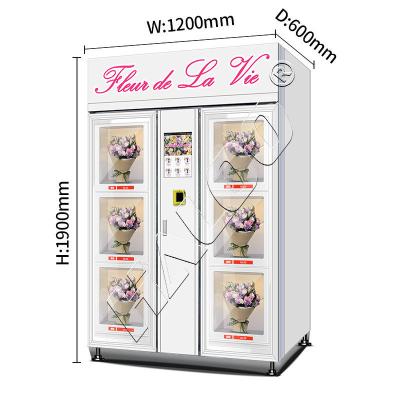 China Haloo Vending Machine SupplierBig Size 6 Locker Vending Machine 10.1inch Touch Screen Choose Flowers on the Machine for sale