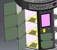China Haloo 14-lattice Customized Logo Flower Vending Machine Gifts Flower Holding Machine With Cooling Function for sale