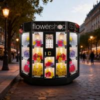 China Haloo 14-lattice Customized Logo Flower Vending Machine Gifts Flower Holding Machine With Cooling Function for sale