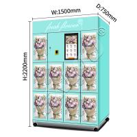 China Haloo vending machine supplier double-layer glass anti fog stainless steel fully automatic 10 lockers flower vending machine for sale