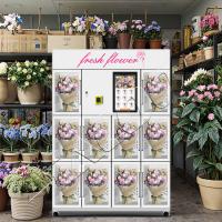 China Haloo vending machine supplier double-layer glass anti fog stainless steel fully automatic 10 lockers flower vending machine for sale