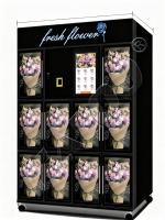 China Haloo vending machine supplier double-layer glass anti fog stainless steel fully automatic 10 lockers flower vending machine for sale