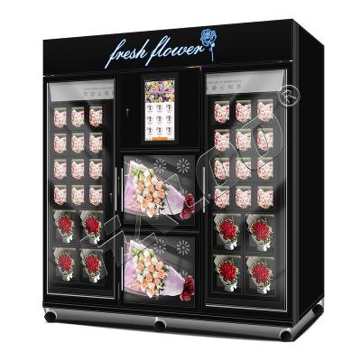 China Haloo Vending Machine Supplier Flower Vending Machine 34 Lockers Big Size Machine Bill Coin and Card Reader for sale