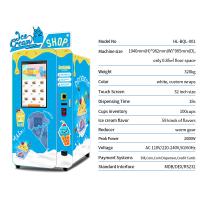 China 32 inch touchscreen ice cream vending machine with worm gear reducer and anti pinch pickup port for sale