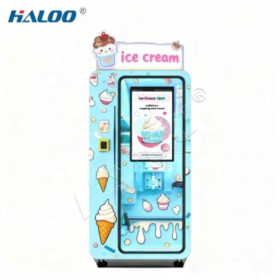 China Customized color logo ice cream vending machine with automatic self-cleaning, pre cooling and preservation function R404A refrigerant for sale