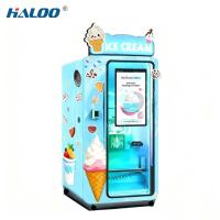 China Customized color logo ice cream vending machine with automatic self-cleaning, pre cooling and preservation function R404A refrigerant for sale