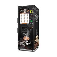 China Haloo 32 inch touch screen solid instant coffee vending machine with built-in water pump and semiconductor refrigeration for sale