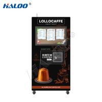 China 27 inch touch screen fully automatic commercial unmanned self-service capsule coffee machine with hot and cold beverages for sale