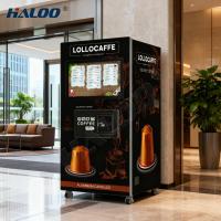 China 27 inch touch screen fully automatic commercial unmanned self-service capsule coffee machine with hot and cold beverages for sale