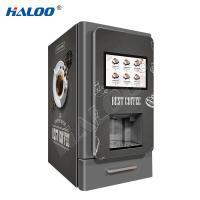 China Haloo 10.1-inch portable capsule coffee machine with hot drinks desktop vending machine for office convenience stores and hotels for sale