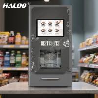 China Haloo 10.1-inch portable capsule coffee machine with hot drinks desktop vending machine for office convenience stores and hotels for sale