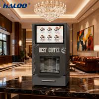 China Haloo 10.1-inch portable capsule coffee machine with hot drinks desktop vending machine for office convenience stores and hotels for sale