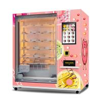 China Large capacity 21.5-inch touchscreen cake vending machine with color steel plate foam frame and XY shipping system for sale