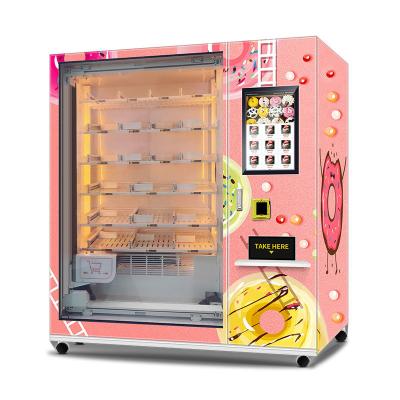 China Large capacity 21.5-inch touchscreen cake vending machine with color steel plate foam frame and XY shipping system for sale