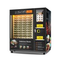 China Color steel plate foam insulation box, large capacity dual microwave heating, intelligent touch screen hot food vending machine for sale