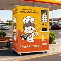 China 21.5-inch touchscreen single microwave lunch vending machine with freezing function and frost free cooling technology for sale
