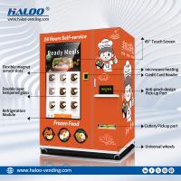 China 24-hour single microwave frozen hot food vending machine, equipped with a 49 inch large screen and Sdk function for sale