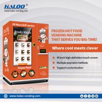 China 24-hour single microwave frozen hot food vending machine, equipped with a 49 inch large screen and Sdk function for sale