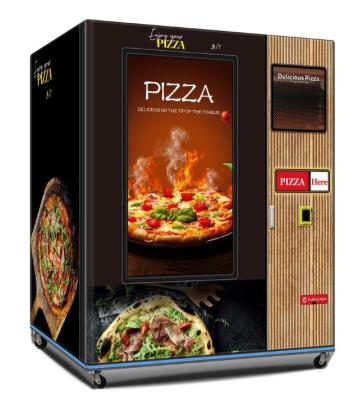 China Haloo 55-inch Touchscreen Fresh Pizza Vending Machine Color-coated Steel Panel Foam for sale