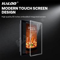 China Haloo 55-inch Touchscreen Fresh Pizza Vending Machine Color-coated Steel Panel Foam for sale