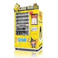 China 21.5-inch touchscreen blind box vending machine with thickened sheet metal body, double-layer explosion-proof tempered glass, and anti-theft dispensing port for sale