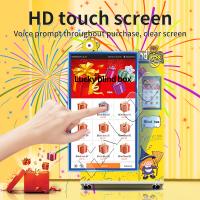 China 21.5-inch touchscreen blind box vending machine with thickened sheet metal body, double-layer explosion-proof tempered glass, and anti-theft dispensing port for sale