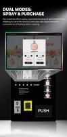 China Haloo wall-mounted perfume spray vending machine can hold four different fragrances and features five sample buttons for tabletop use for sale