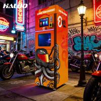 China Haloo fully automatic disinfection steam helmet cleaning vending machine, single compartment with fragrance function, can be used in various cycling sports scenes for sale