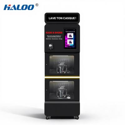 China Haloo vending machine supplier  double door helmet cleaner metal material Match with  4 kinds of perfume and 3 cleaning modes for sale