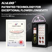 China Haloo vending machine supplier 16 grid automatic flower vending machine, using metal sheet and refrigeration system for sale