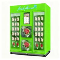 China Haloo Vending Machine Supplier 36 Locker Numbers Flower Vending Machine 21.5inch Touch Screen With Cash Card Reader Bill on the Machine for sale