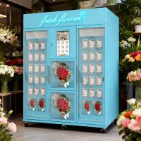 China Haloo Vending Machine Supplier 36 Locker Numbers Flower Vending Machine 21.5inch Touch Screen With Cash Card Reader Bill on the Machine for sale