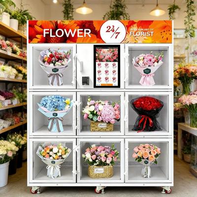 China Haloo 24-hour flower vending machine with galvanized sheet material and SDK function, suitable for outdoor and indoor for sale