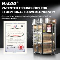 China Haloo flower vending machine with SDK function, stainless steel body with cooling and humidification system for sale