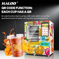 China Haloo 32 inch fruit smoothie vending machine with 175 cups of large capacity color steel plate material  sturdy and durable for sale