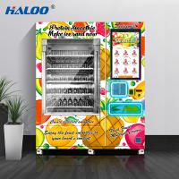 China Haloo 32 inch fruit smoothie vending machine with 175 cups of large capacity color steel plate material  sturdy and durable for sale