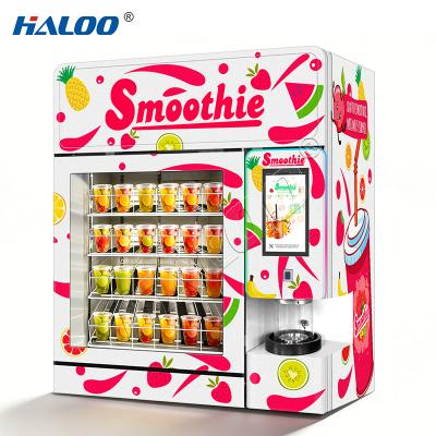 China Halo 24-hour frozen fruit smoothie mixer fresh fruit smoothie vending machine thick metal plate material for sale