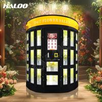 China Haloo flower vending machine with thickened metal plate for durability comes with SDK function and refrigeration system for sale