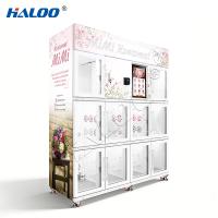 China Halo 21.5-inch touch screen flower vending machine with refrigeration and preservation system, made of galvanized sheet material for sale