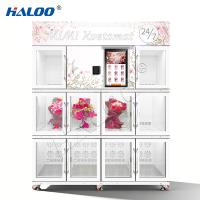 China Halo 21.5-inch touch screen flower vending machine with refrigeration and preservation system, made of galvanized sheet material for sale