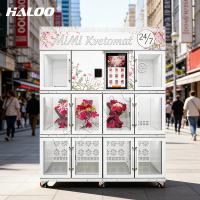 China Halo 21.5-inch touch screen flower vending machine with refrigeration and preservation system, made of galvanized sheet material for sale