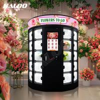 China Haloo vending machine supplier 30 grid flower vending machine with cooling and humidification system, free customization of logo for sale