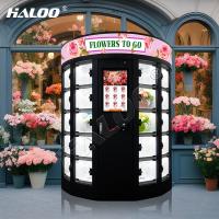 China Haloo vending machine supplier 30 grid flower vending machine with cooling and humidification system, free customization of logo for sale